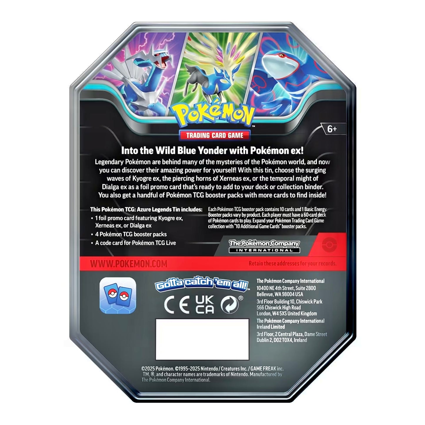 Dialga EX Azure Legends Tin - Surging Sparks, Stellar Crown, Temporal ...