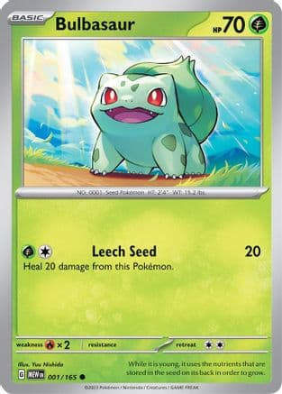 Bulbasaur 001-165 – Razor Leaf
